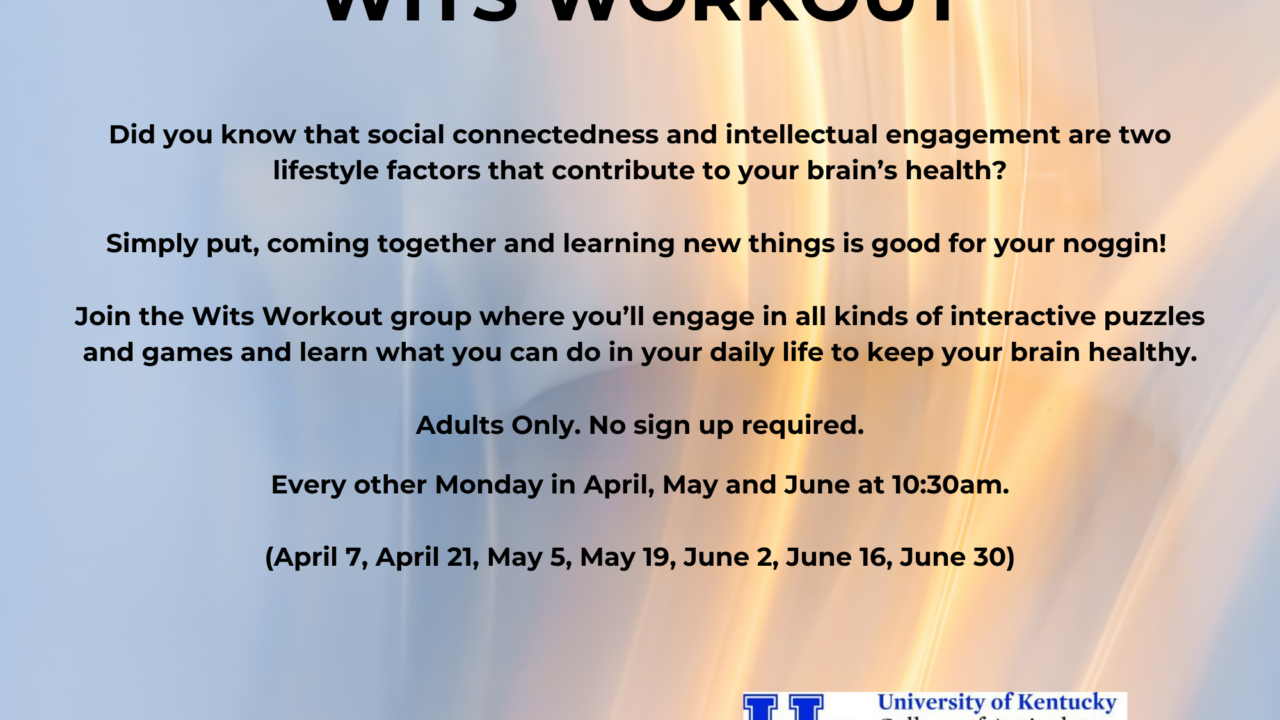 Wits Workout | LaRue County Public Library
